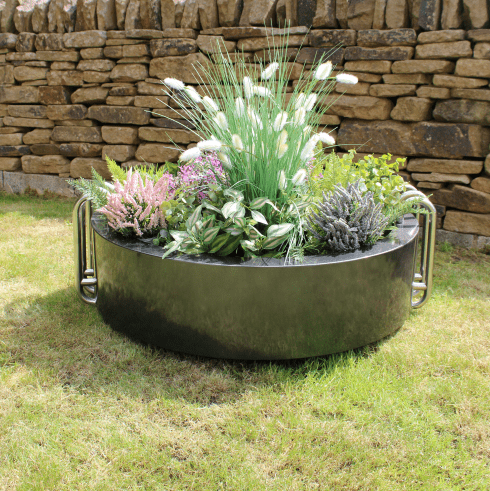Manhattan Bespoke Circular Steel Garden Planter - The Steel Bench Company